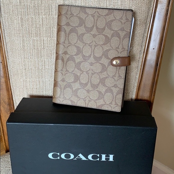 Coach | Other | Coach Signature Canvas With Leather Notebook | Poshmark
